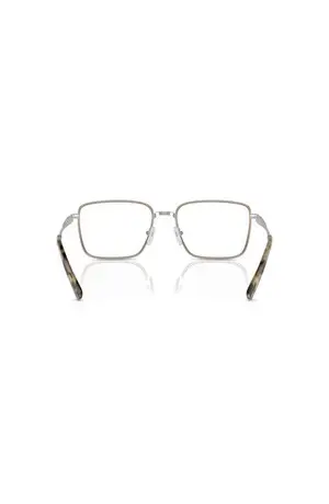 Michael Kors 56mm Rectangle Full Rim Eyeglasses - Silver