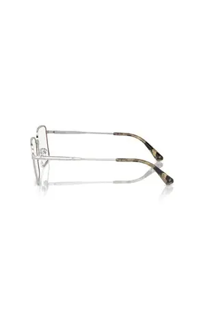 Michael Kors 56mm Rectangle Optical Glasses - Silver
