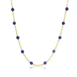 THE LOVERY FINE JEWELRY Lapis Bead Chain Necklace Lapis