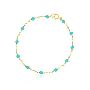 THE LOVERY FINE JEWELRY Beaded Chain Bracelet - Turquoise