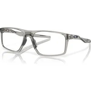 Oakley 56mm Rectangle Full Rim Eyeglasses Grey