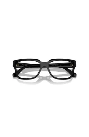 Michael Kors 54mm Rectangle Full Rim Optical Glasses - Black