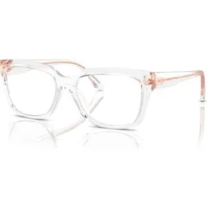 Michael Kors Rectangle Full Rim Eyeglasses - Transparent