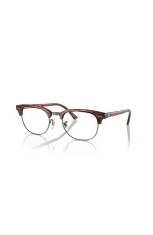 Ray-ban 53mm Square Optical Glasses - Red
