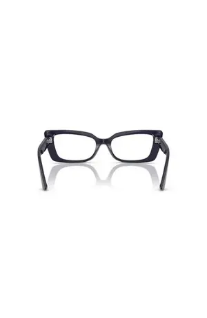 JIMMY CHOO 51mm Embellished Cat Eye Optical Glasses - Blue