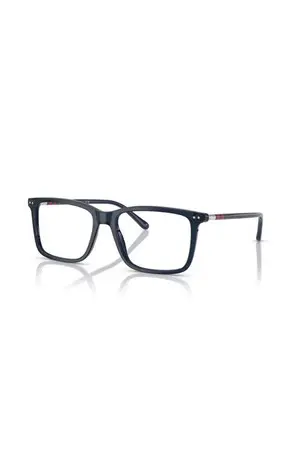 Polo Ralph Lauren 55mm Rectangle Optical Glasses - Blue