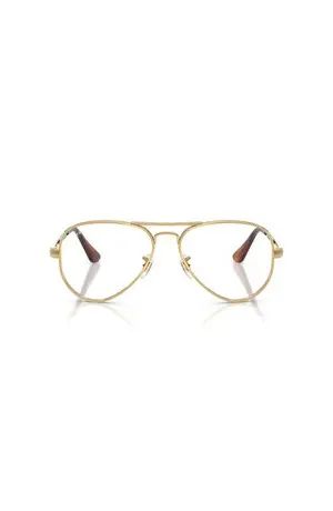 Ray-ban 58mm Pilot Eyeglasses - Gold