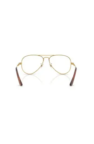 Ray-ban 58mm Pilot Eyeglasses - Gold