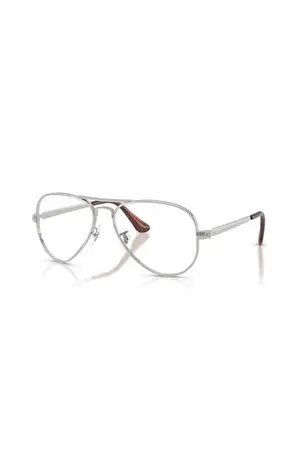 Ray-ban 58mm Pilot Optical Glasses - Silver