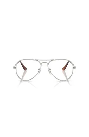 Ray-ban 58mm Aviator Optical Glasses - Silver