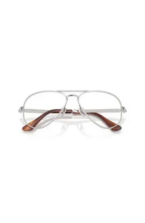 Ray-ban 58mm Aviator Optical Glasses - Silver