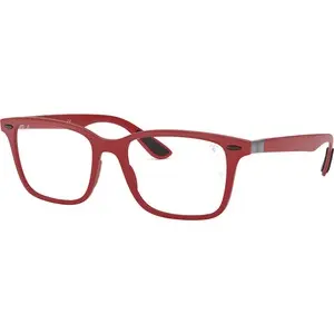 Ray-ban 53mm Square Optical Glasses - Red