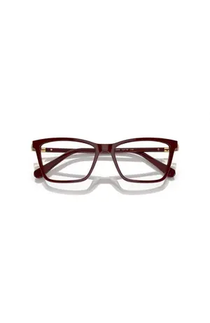 SWAROVSKI 53mm Rectangle Eyeglasses - Red
