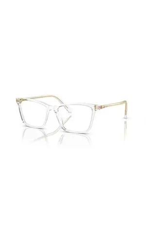 SWAROVSKI 53mm Rectangle Eyeglasses - Transparent