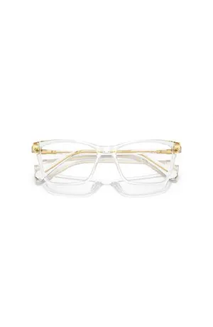 SWAROVSKI 53mm Rectangle Eyeglasses - Transparent