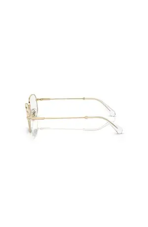 SWAROVSKI 54mm Rectangle Eyeglasses - Gold