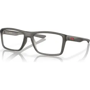 Oakley 55mm Rectangle Full Rim Eyeglasses - Grey