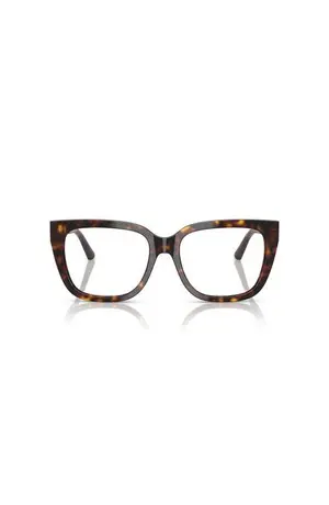 JIMMY CHOO Square Acetate Eyeglasses With Tortoiseshell Finish - Tortoise
