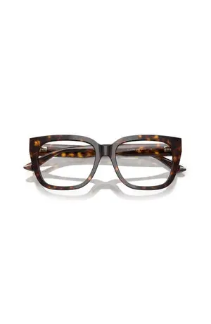 JIMMY CHOO Square Acetate Eyeglasses With Tortoiseshell Finish - Tortoise