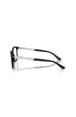 Emporio Armani Rectangle Full Rim Eyeglasses - Black