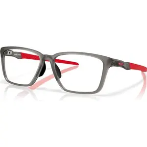 Oakley 56mm Square Full Rim Eyeglasses - Grey