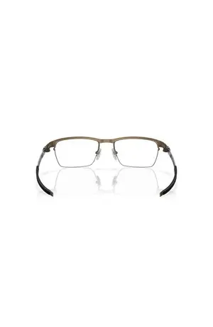 Oakley Square Titanium Half Rim Eyeglasses - Grey