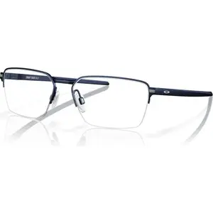 Oakley Oakley Rectangle Semi Rim Eyeglasses Blue