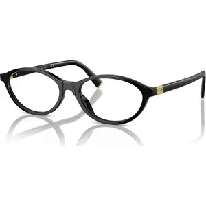 Miu Miu 54mm Oval Optical Glasses - Black