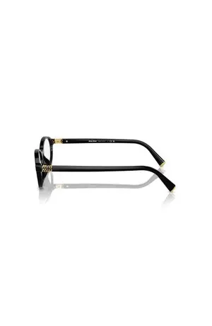 Miu Miu 54mm Oval Optical Glasses - Black