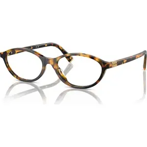 Miu Miu 54mm Oval Optical Glasses - Tortoise