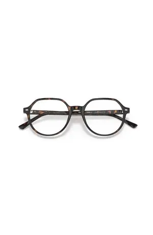 Ray-ban 49mm Round Eyeglasses - Tortoise