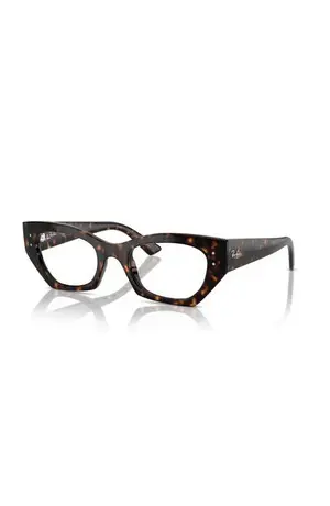 Ray-ban 52mm Irregular Eyeglasses - Tortoise