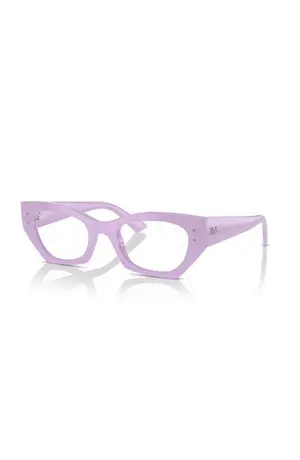 Ray-ban 52mm Irregular Eyeglasses - Violet