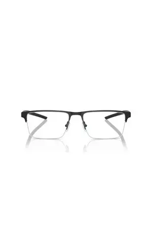 SCUDERIA FERRARI Rectangle Half-rim Eyeglasses - Black