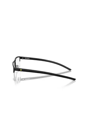 SCUDERIA FERRARI Rectangle Half-rim Eyeglasses - Black