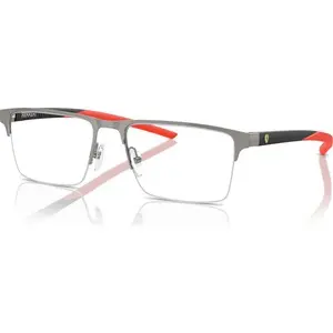 SCUDERIA FERRARI Rectangle Half-rim Eyeglasses - Grey
