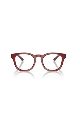 FERRARI 51mm Round Eyeglasses - Red