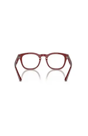 FERRARI 51mm Round Eyeglasses - Red