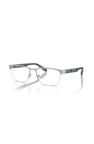 Emporio Armani 56mm Irregular Eyeglasses - Silver