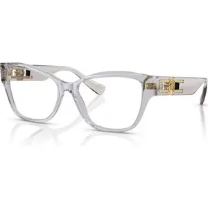 Versace 54mm Rectangle Optical Glasses - Grey