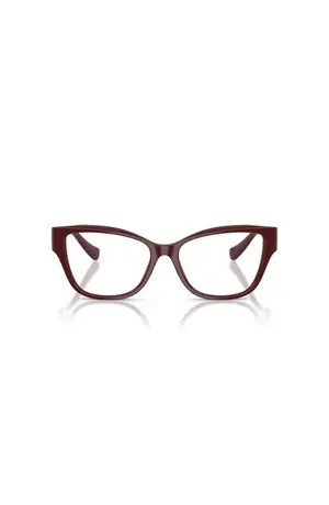 Versace 54mm Rectangle Optical Glasses - Red