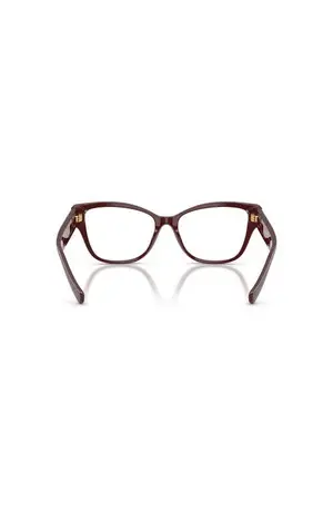Versace 54mm Rectangle Optical Glasses - Red