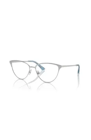 JIMMY CHOO 55mm Cat Eye Optical Glasses - Silver