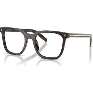 Prada 52mm Rectangle Eyeglasses - Tortoise