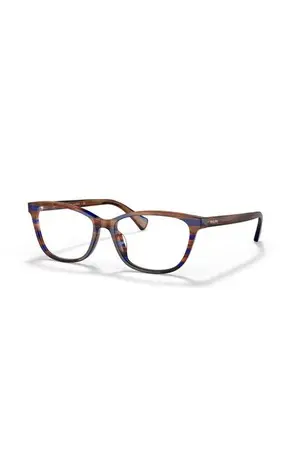 Ralph Lauren 53mm Rectangle Optical Glasses - Brown