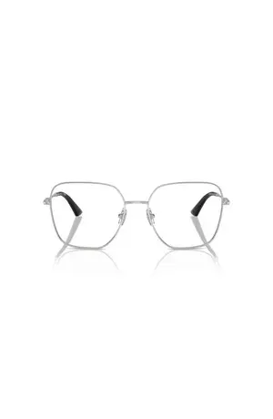 JIMMY CHOO 53mm Square Full Rim Optical Glasses - Silver