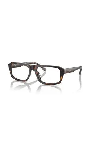 Michael Kors 56mm Irregular Full Rim Eyeglasses - Tortoise