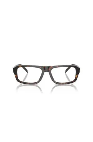 Michael Kors 56mm Irregular Full Rim Eyeglasses - Tortoise