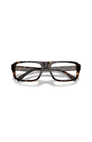 Michael Kors 56mm Irregular Full Rim Eyeglasses - Tortoise