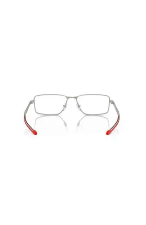 SCUDERIA FERRARI Rectangle Metal Eyeglasses - Silver/red